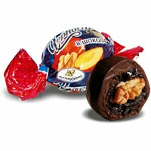 Шоколадные конфеты Чернослив с грецким орехом, 1 кг, Вкусладости