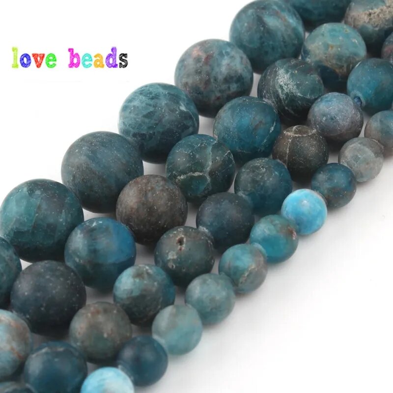 Бусины из синего апатита GMB724 10mm 36pcs beads