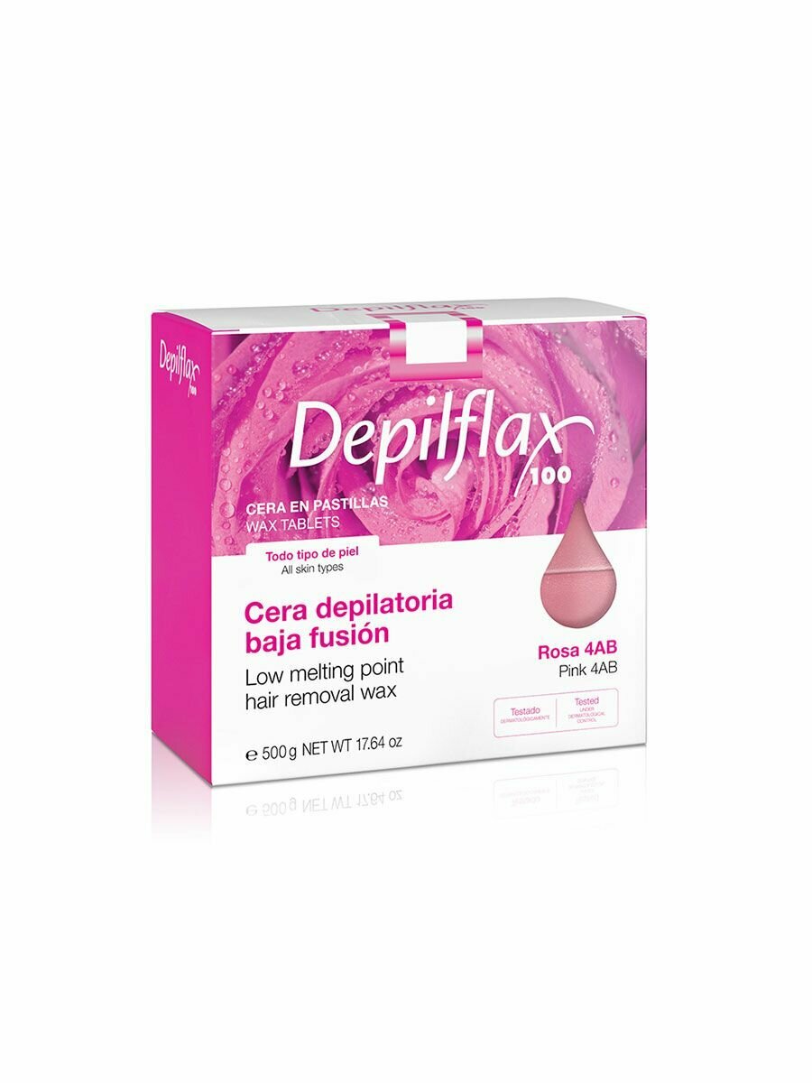 Depilflax Воск Горячий пленочный в брикетах, Розовый 500 гр.