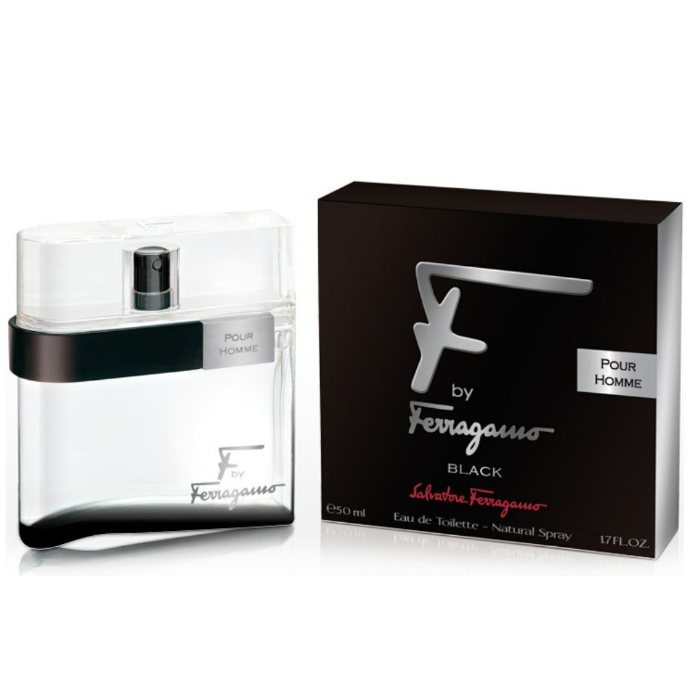 Salvatore Ferragamo Мужской F by Ferragamo Black Pour Homme Туалетная вода (edt) 50мл