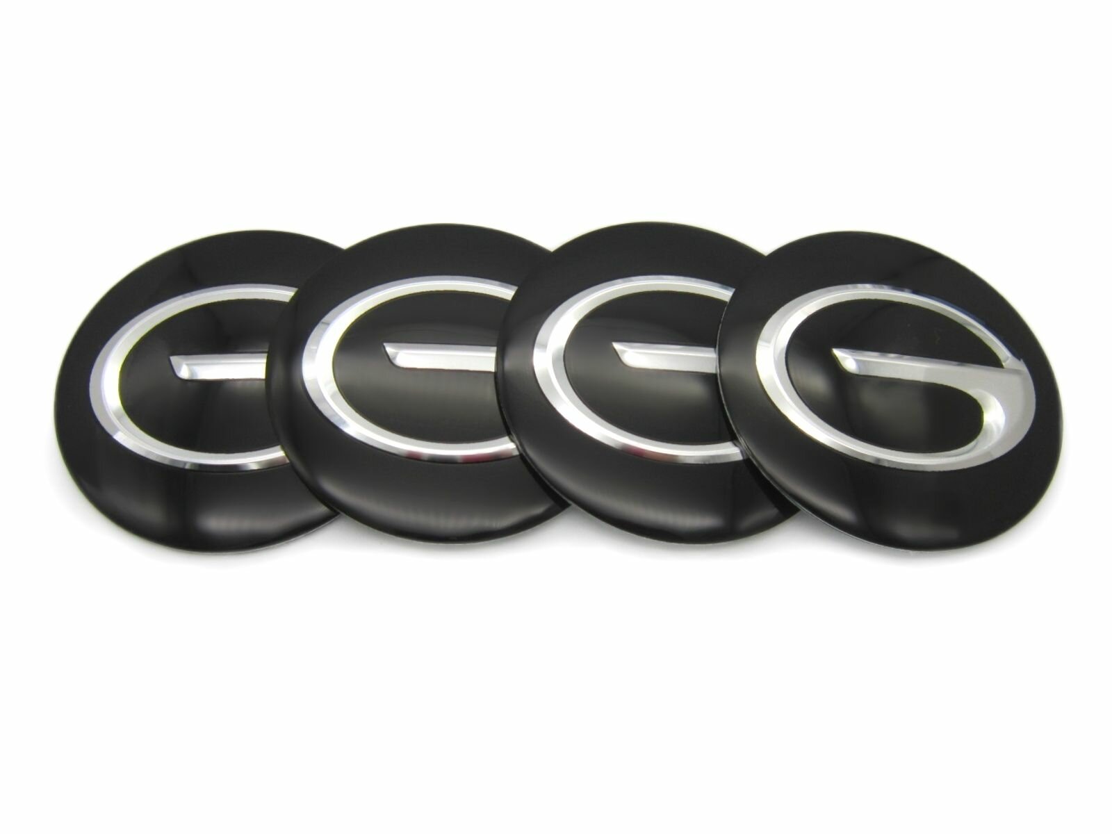 Наклейки на колесные диски GAC black D-60 mm