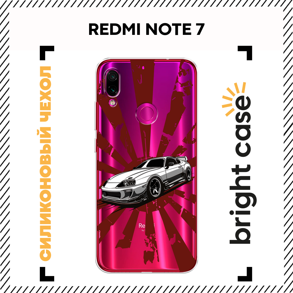 Чехол на Xiaomi Redmi Note 7 / Сяоми Редми Нот 7 с принтом Спортивный автомобиль, прозрачный