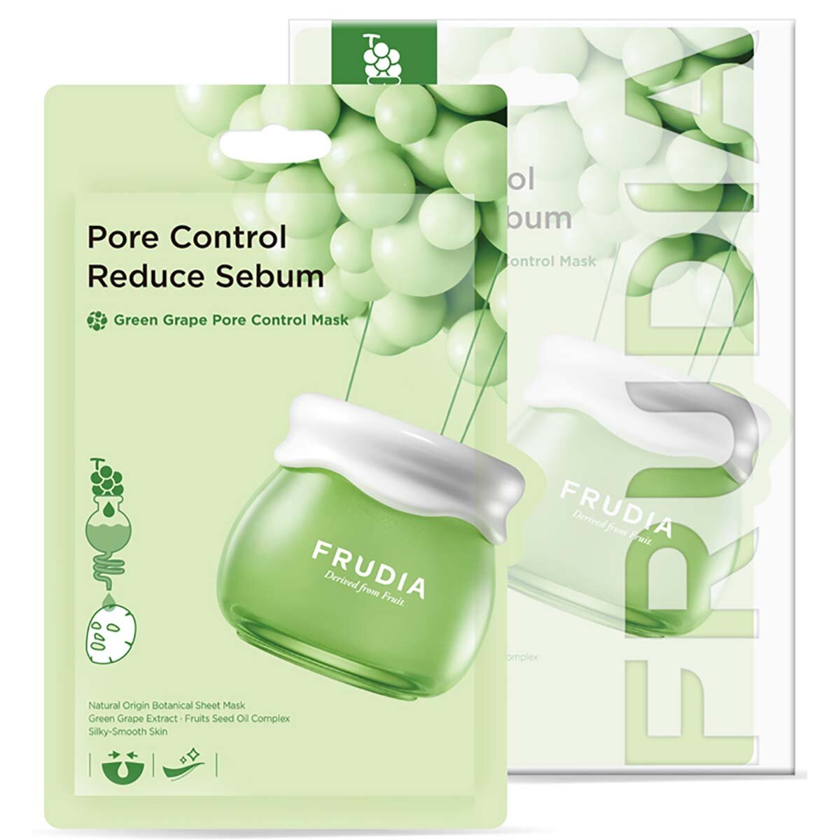Маска для лица с зеленым виноградом, 10 шт, Frudia