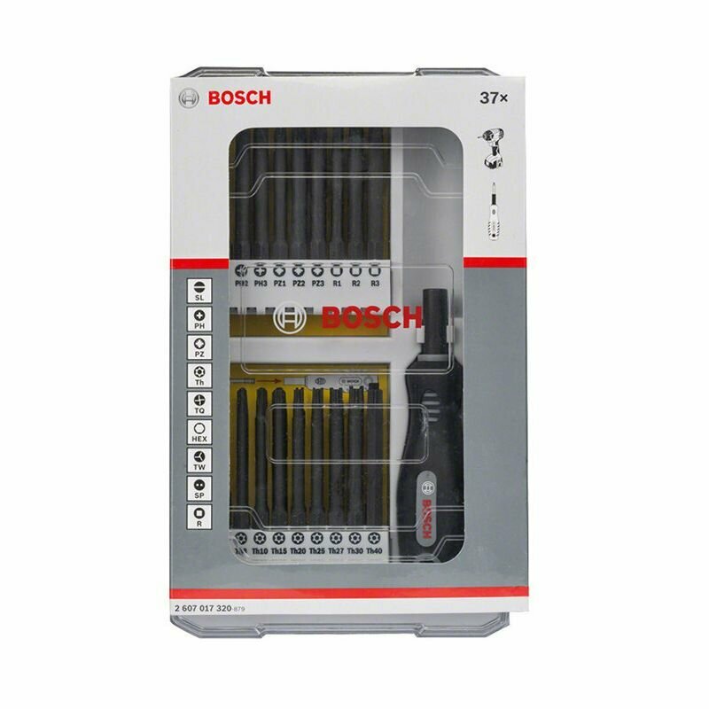 Набор бит Bosch 36 разных длинных насадок и рукоятка 2 607 017 320