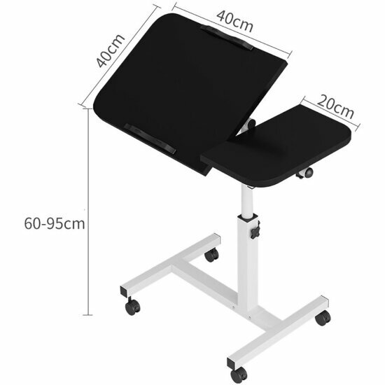 Столик Homium Proffi раскладной на колесиках (table07black)