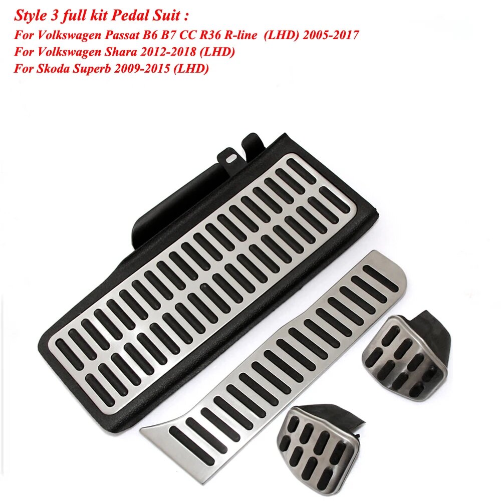 Автомобильные педали, накладки на тормозные колодки для VW Jetta Mk5 MK6 Golf Scirocco Passat B6 B7 R-line для Seat Altea Leon Toledo style 3 MT 4pcs