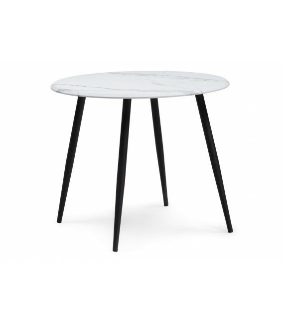 Стол Jazz 90 мрамор белый / черный матовый 517037