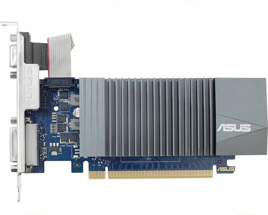 Видеокарта ASUS GeForce GT 730 GT730-SL-2GD5-BRK-E (GT730-SL-2GD5-BRK-E) - PCI-E 2.0, 2 ГБ, GDDR5, 64 бит, HDMI, DVI, GPU 706 МГц