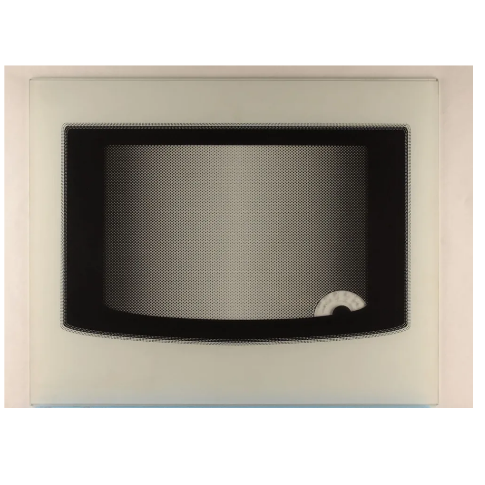 Cтекло двери наружнее для плиты Гефест, белое с термоуказателем, размеры 497х396 мм.