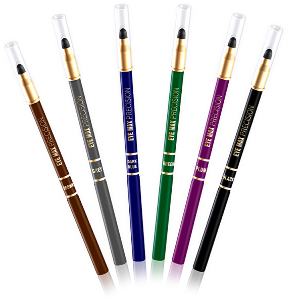 Eveline Eye Max Precision Автоматический контурный карандаш для глаз с растушевкой, черный