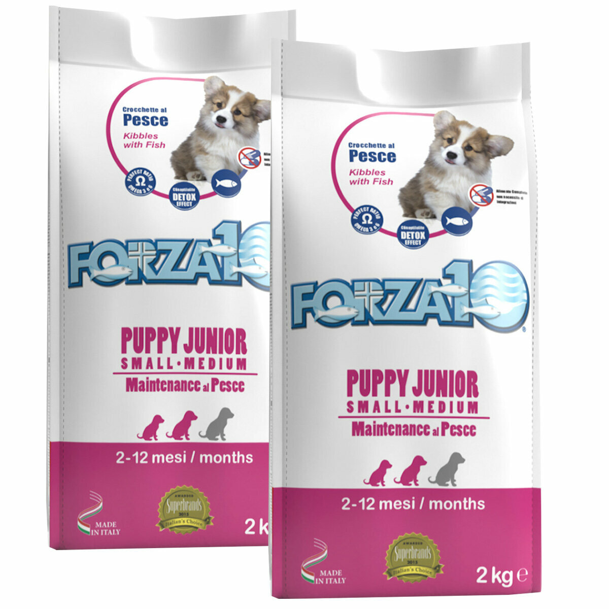 FORZA10 DOG MAINTENANCE MINI PUPPY для щенков маленьких пород с рыбой (2 + 2 кг)
