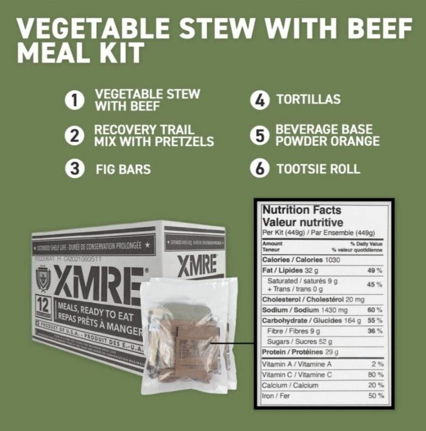 MRE Американский Сухой Паек США, Иностранный Сухпай ИРП