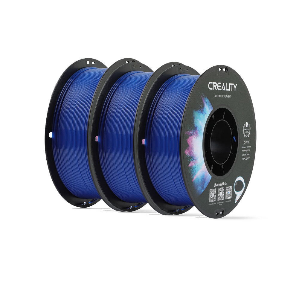 Набор катушек CR-PETG пластика Creality, голубой, 3 штуки 3301030032_3шт