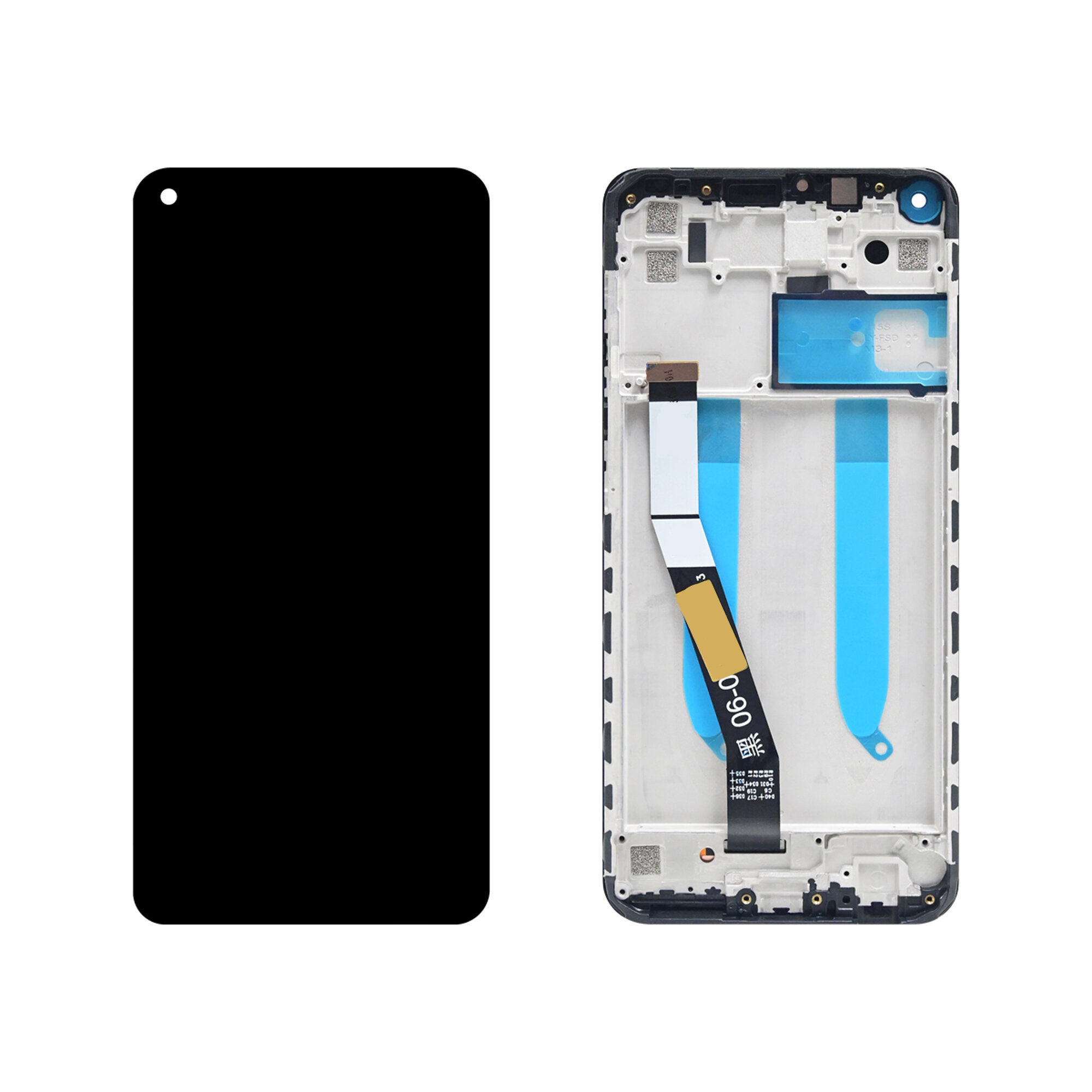 Дисплей (экран) в сборе с тачскрином для Xiaomi Redmi Note 9, Redmi 10X черный с рамкой (Premium LCD) / 2340x1080