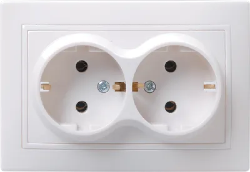 Розетка силовая штепсельная IEK / ИЭК Kvarta РС12-3-КБ керамика, 16А 250В IP20, белая с заземляющим контактом, ERK21-K01-16-K / электрооборудование