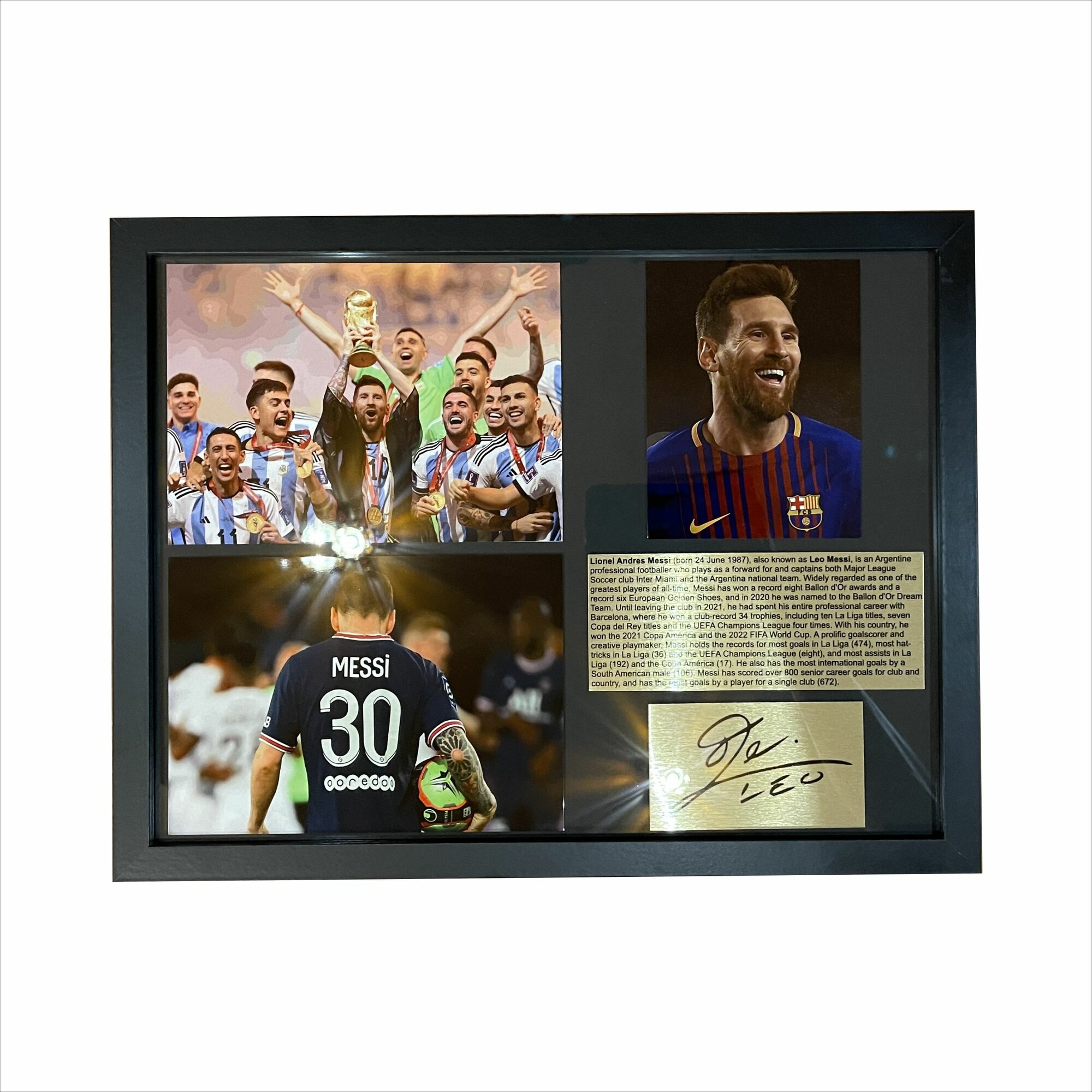 Месси картина с автографом