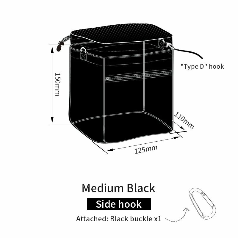 Черная сумка для фотоаппарата Mr.Stone, Medium Black