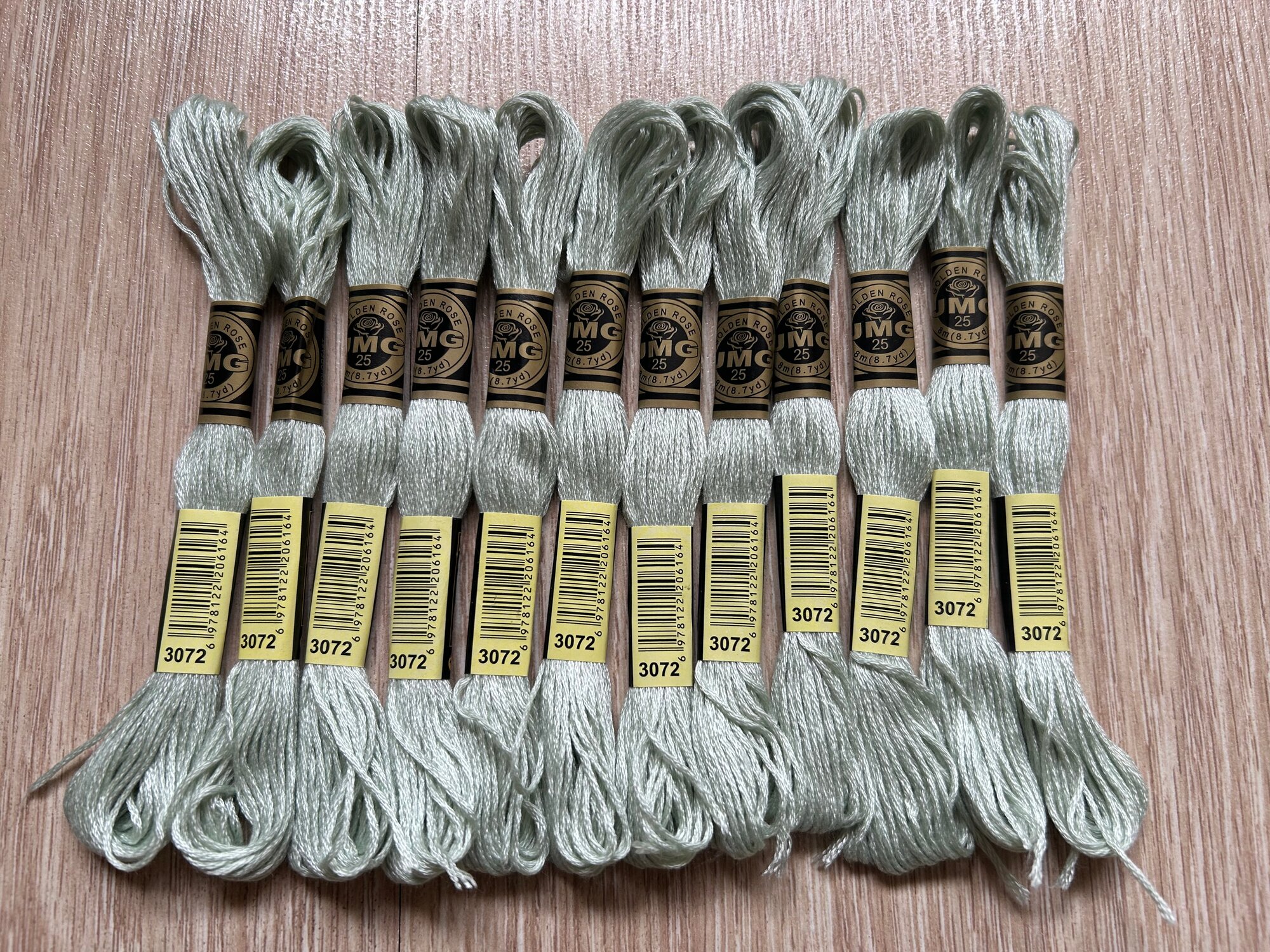 Нитки для вышивания JMC мулине (150-3866) 100% полиэфир 12 штук x 8 м