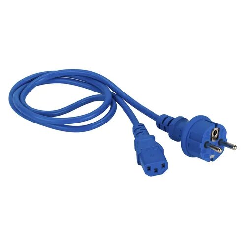 Шнур питания Lanmaster (LAN-PP13/SH-0.5-BL) C13-Schuko проводник:3x0.75мм2 0.5м 220В 10А синий