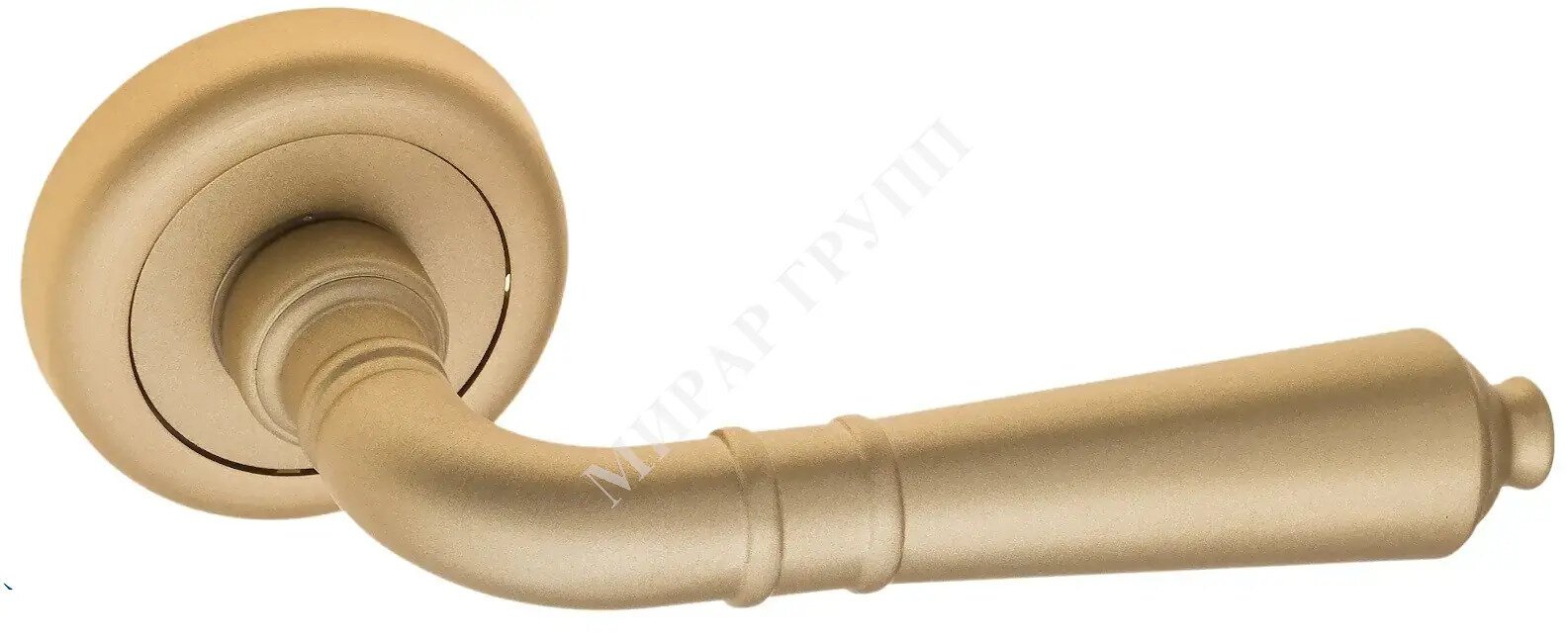 Дверная ручка Fratelli "TOSCANA" D1 на круглой розетке матовая латунь