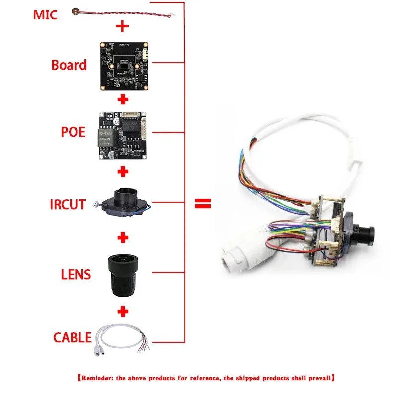 HDAY-CAM IP-камера 4MP with 48V PoE Board, 1,56 мм
