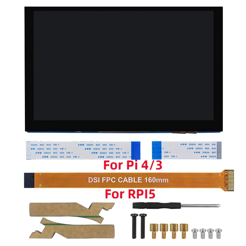 SHCHV 5-дюймовый сенсорный ЖК-экран для Raspberry Pi For Pi 5