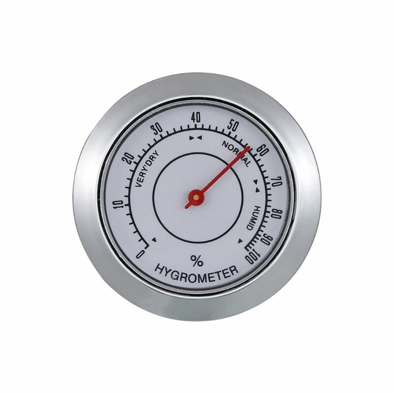 Круглый термометр гигрометр- Диаметр 43 мм гигрометр серебро