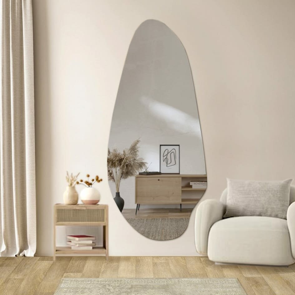 Зеркало настенное неправильной формы в полный рост F106 64х140 см