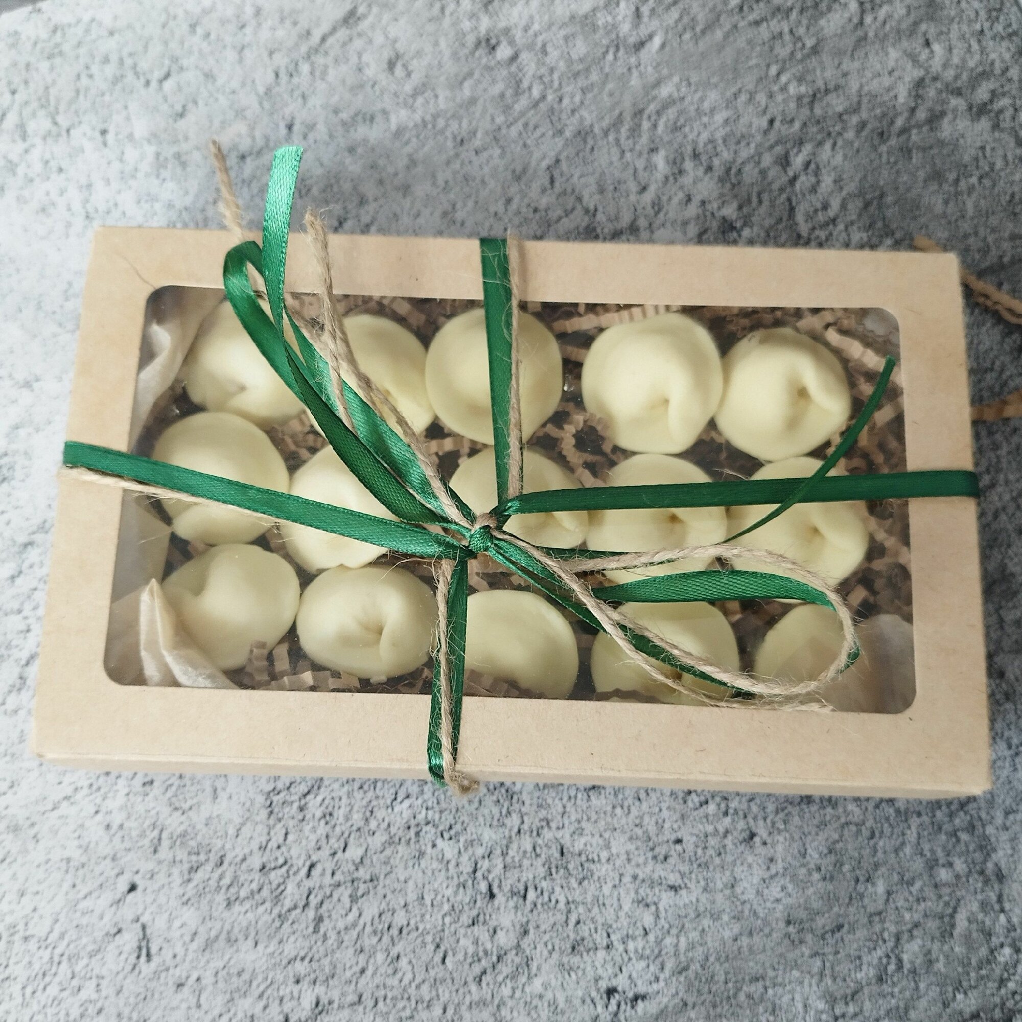 Набор шоколадных пельменей ШокоФантазии, белый шоколад, подарок на новый год, 100%, 150г