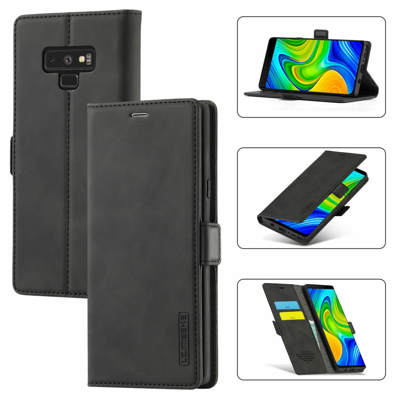Кожаный книжка чехол LCIMEEKE / MyPads для Samsung Galaxy Note 9 (Самсунг Галакси Ноте 9) с магнитной застежкой и защитой от ударов