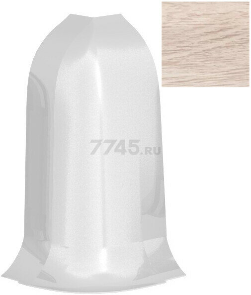 Наружный угол для плинтуса, высота 60 мм, глянцевый, дуб карельский