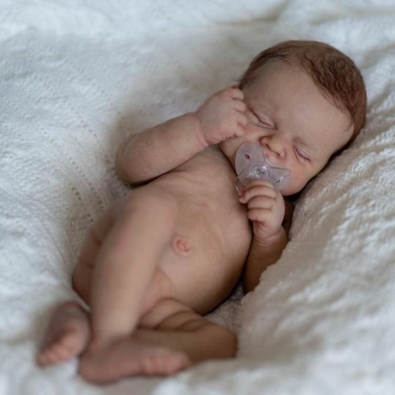 19 дюймов 48 см реалистичная кукла Реборн с закрытыми глазами, Reborn Boy Pascale