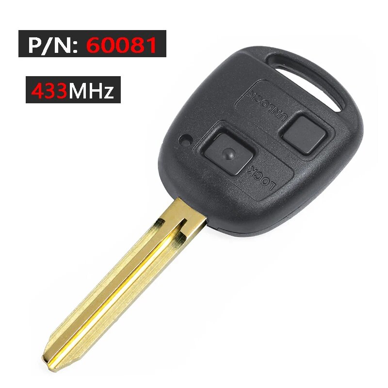 Ключ для Toyota Tarago Avensis RAV4, 433MHz, P/N: 60081, 60081 кнопок
