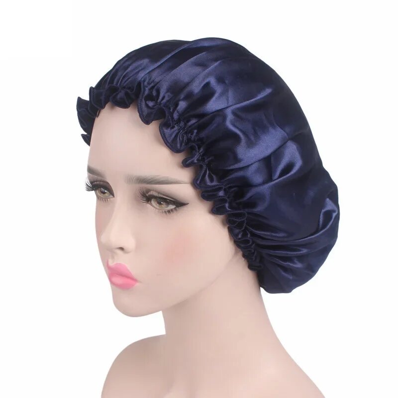 Шапочка для сна женская, синий цвет Navy Blue