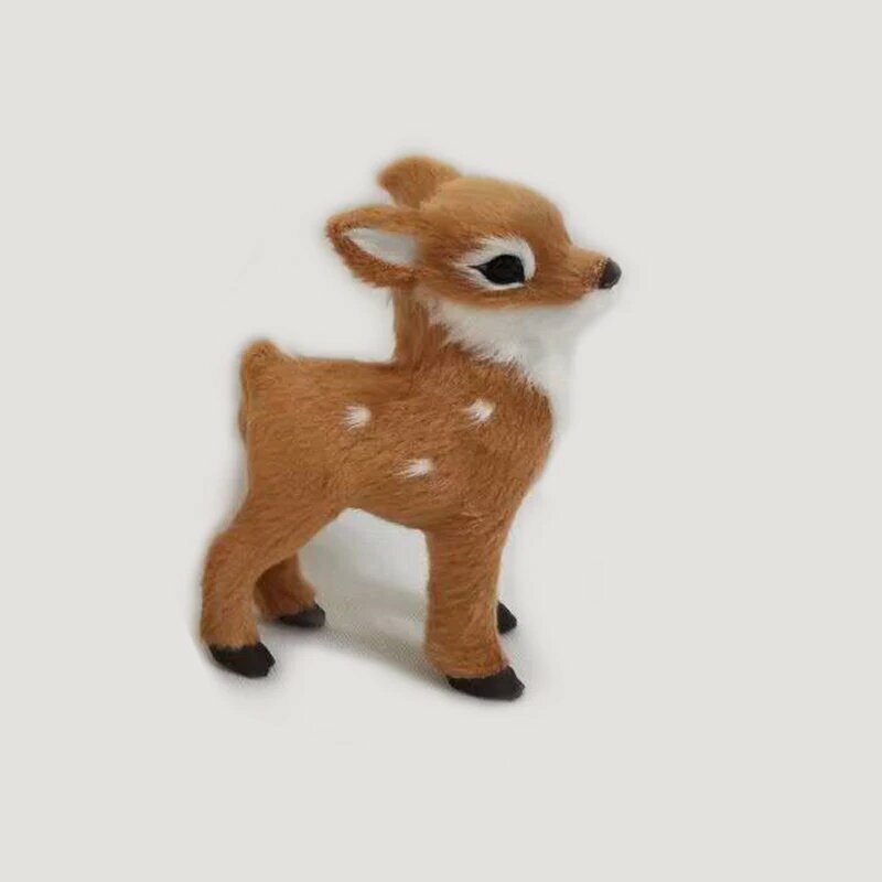 Имитация маленького оленя, Рождественский олень, искусственные миниатюры, модель животного, Мини Олень на новый год, фотоподарки