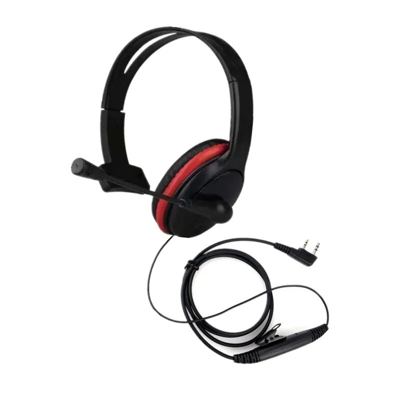 Наушники, односторонняя гарнитура с микрофоном, шумоподавление, PTT для рации Kenwood