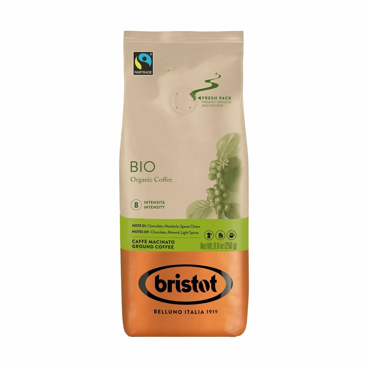 Bristot BIO Organic Кофе молотый 250г