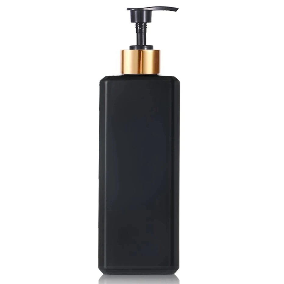 Черный дозатор для шампуня 500 мл, 1pc black with black