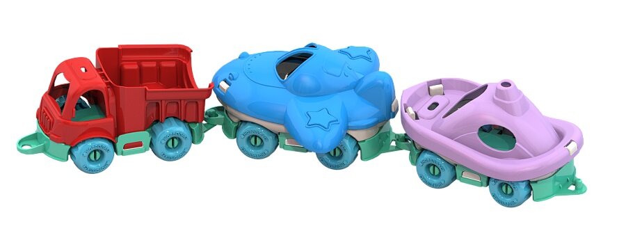 Нордпласт Набор мини транспорт (самолетик, грузовичок, катер)