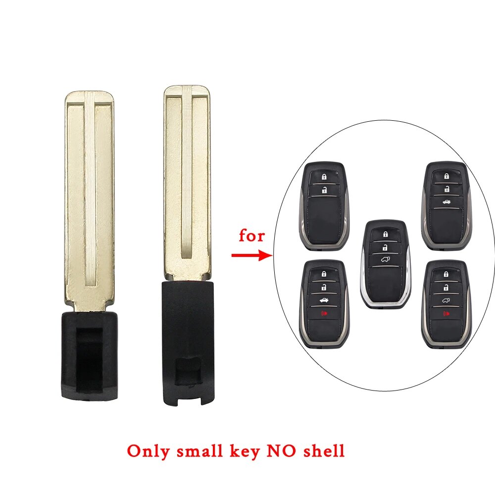 Ecusells TOY12 TOY48 аварийный умный дистанционный ключ вставка для Toyota Fortuner Highlander Hilux Camry Land Cruiser Camry RAV4 small key no shell