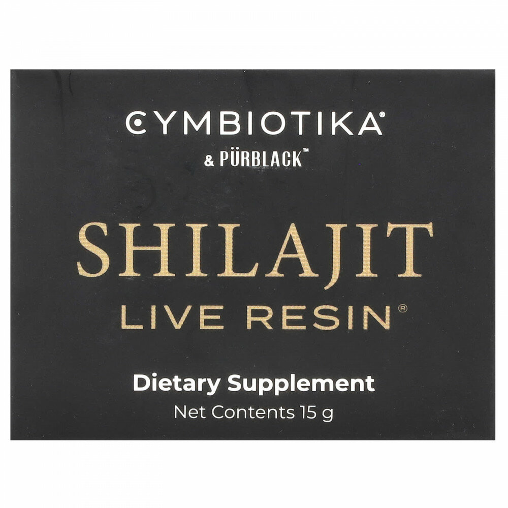 Cymbiotika, Shilajit Live Resin®, 15 г (0,53 унции)