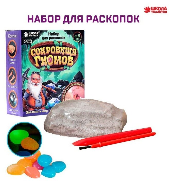 Набор для раскопок Школа талантов "Сокровища Гномов" 4064772, от 5 лет