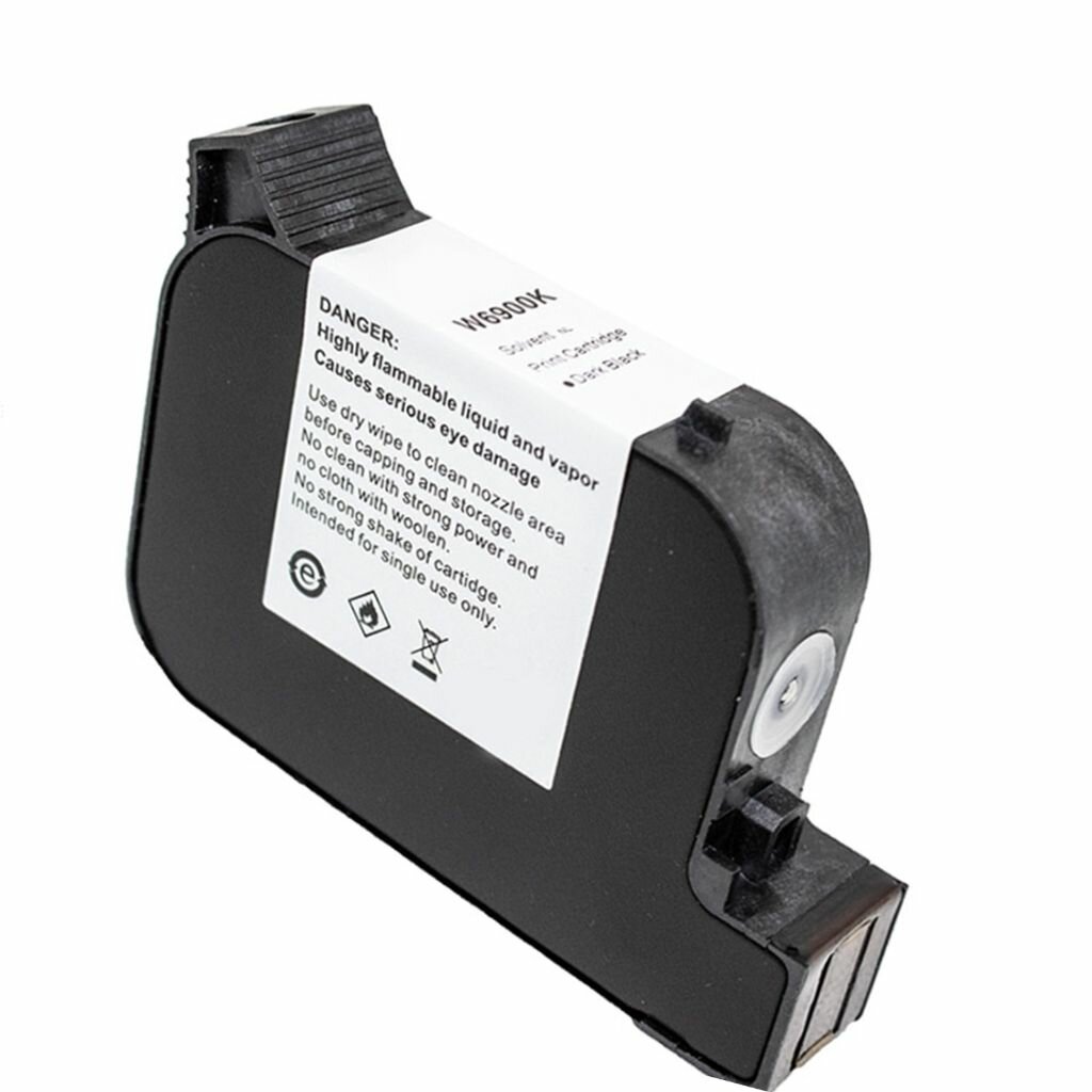 Ручной струйный принтер W6900K online с полудюймовым чернильным картриджем черного цвета