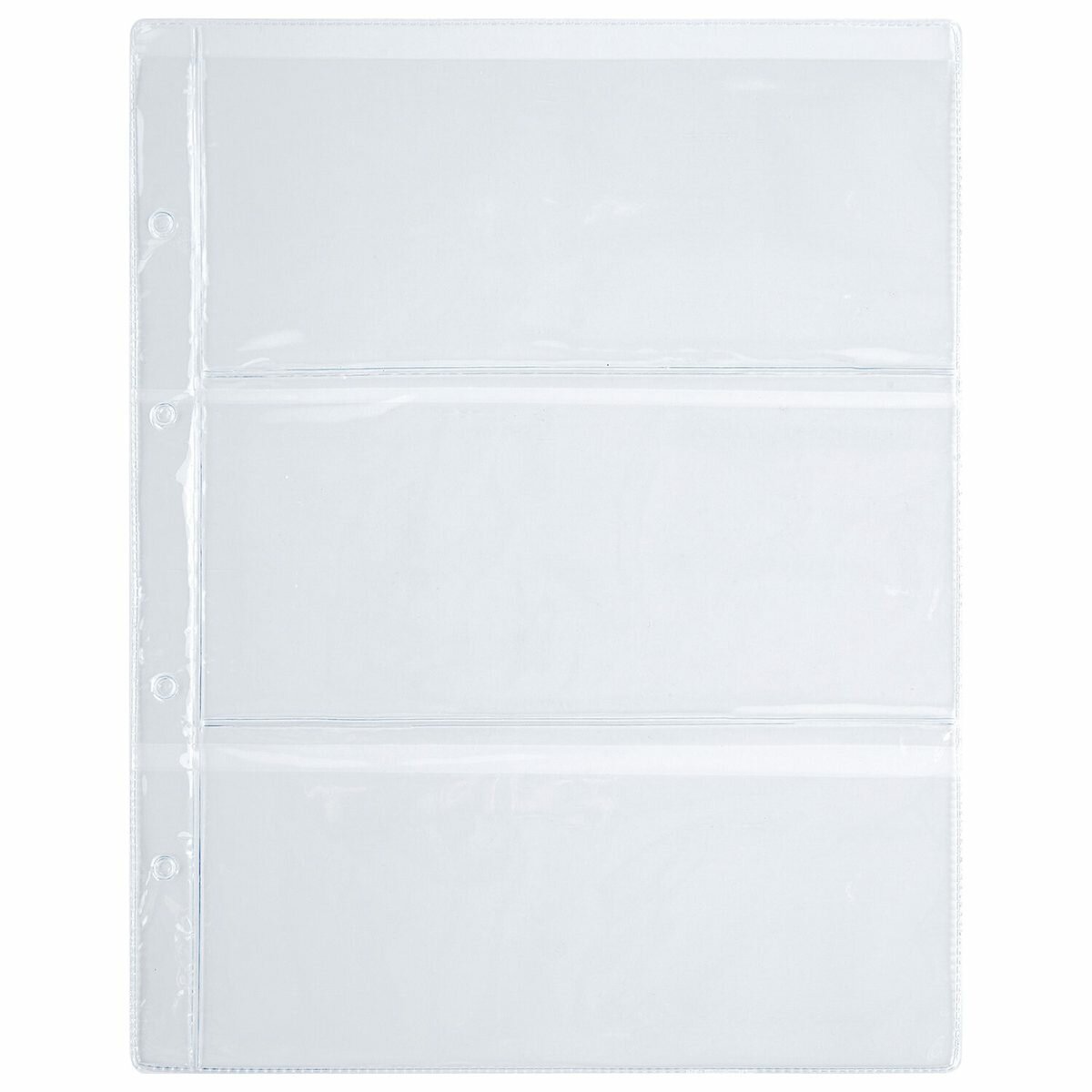 Листы-вкладыши для альбома Staff Optima, на 3 боны (купюры), набор 10шт, 200х250мм, ПВХ (238082), 50 уп.