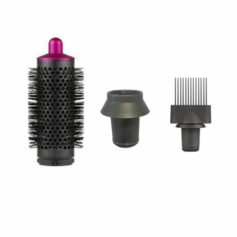Цилиндрическая расческа с широкими зубьями для Dyson Supersonic, фен, насадка для завивки, пушистая насадка для укладки прямых волос, инструмент