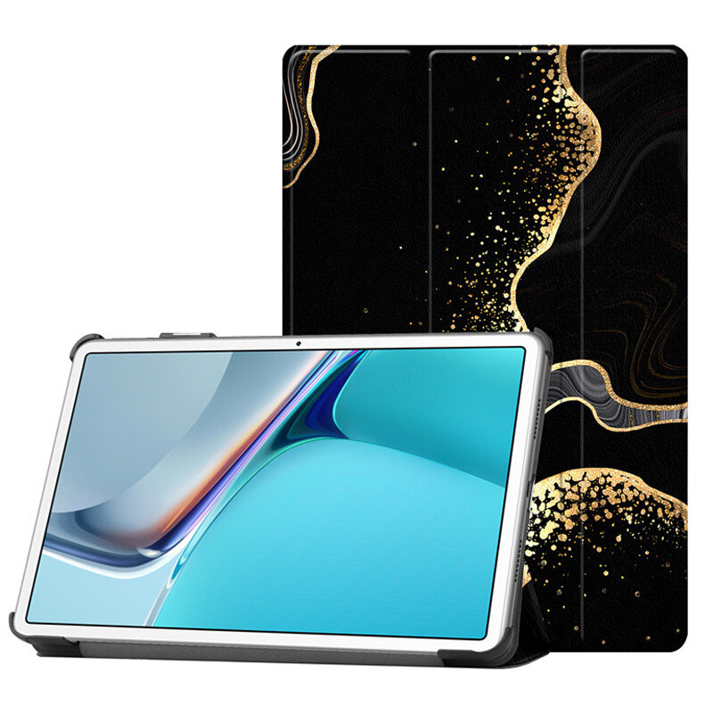 Чехол на Xiaomi Pad 8, 8 Pro / Pad 7, 7 Pro / Ксиаоми Пад 8, 8 Про / 7, 7 Про 11.2 дюйма, умный с магнитом, черный мрамор