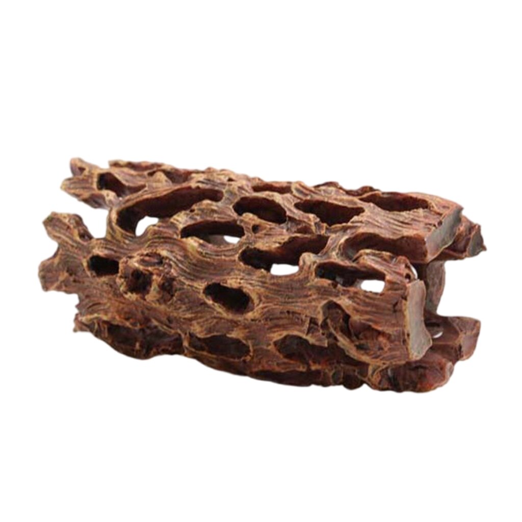 Украшение аквариума с красными креветками, скрывающее отверстие для гнезда креветки