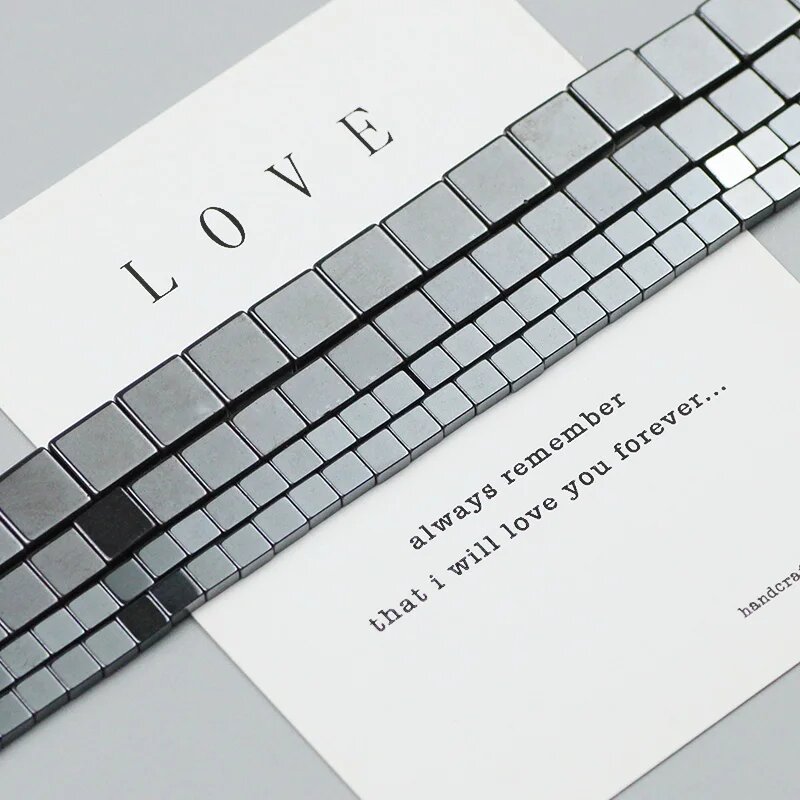 Черные бусины из гематита WLYeeS 4x4mm 90Pcs 1strand