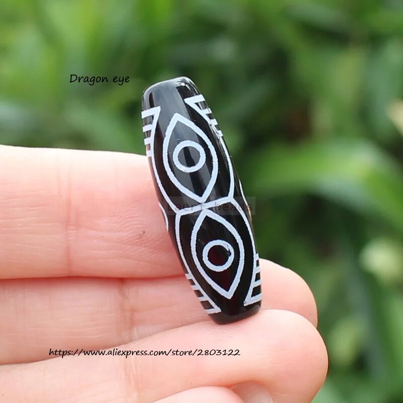 Натуральные бусины Тибет ДЗИ черный/красный агат лаerf beads Dragon eye