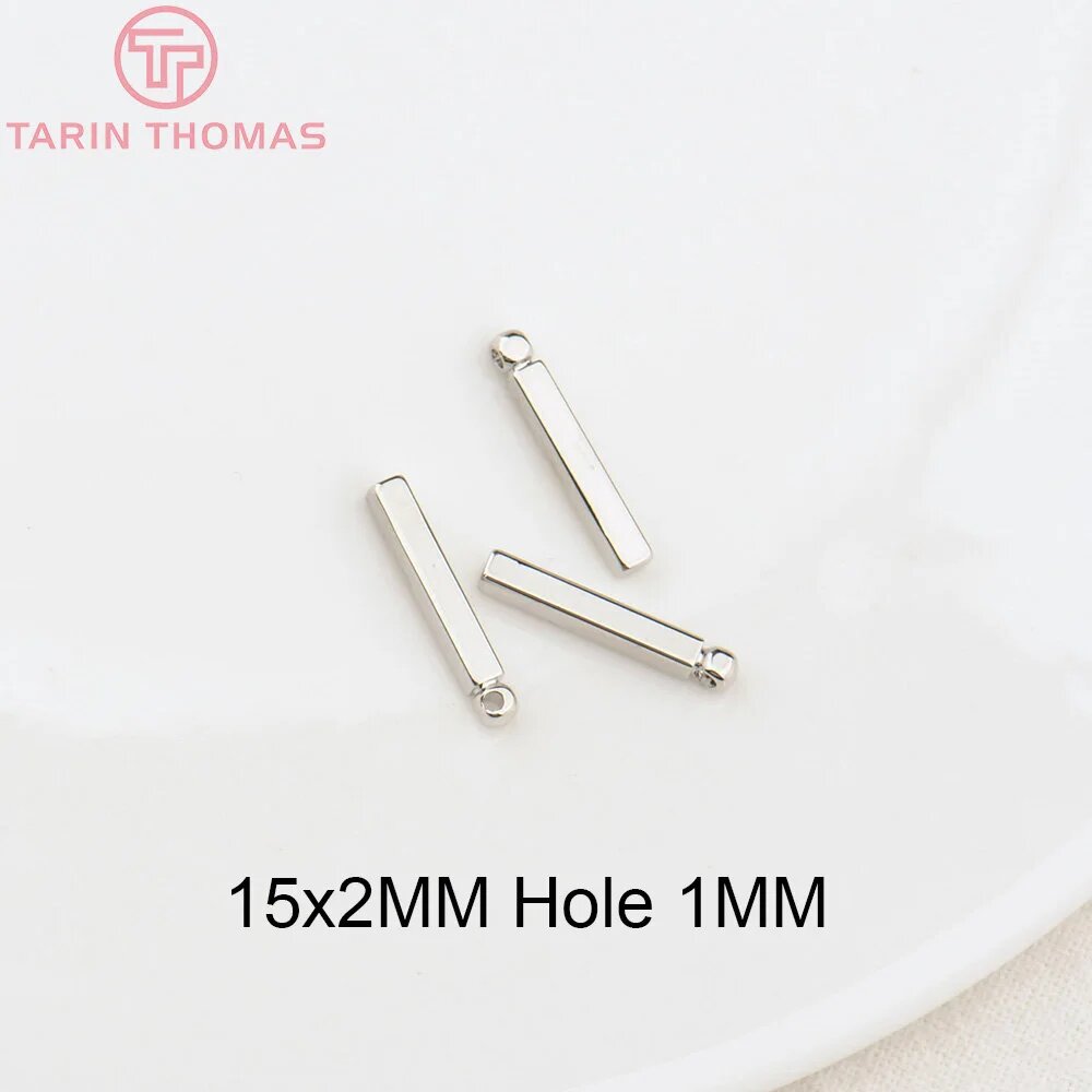 Латунные подвески-кубики 24К золота, набор из 10 шт, 15/20/30 мм 4494-15MM One Hole